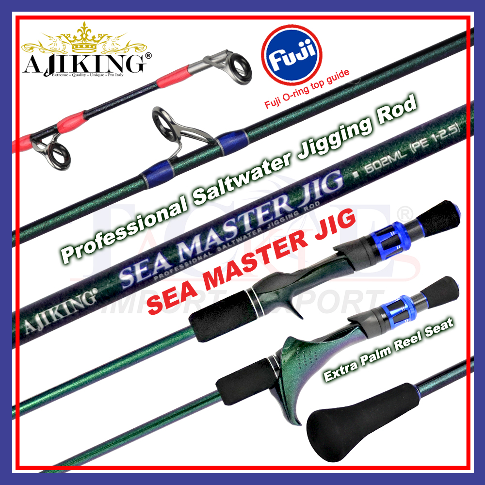 Ajiking Sea Master Jig Joran Pancing Spinning / Casting 6'0kaki | FUJI ...