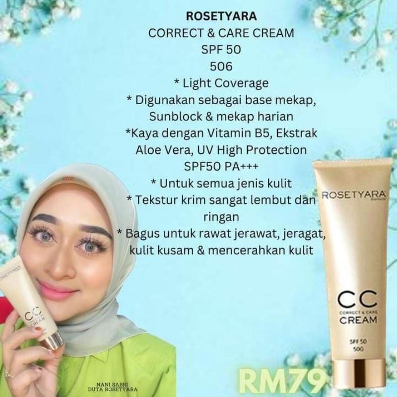 Rosetyara cc cream spf50 primer makeup foundation alas bedak | Shopee ...