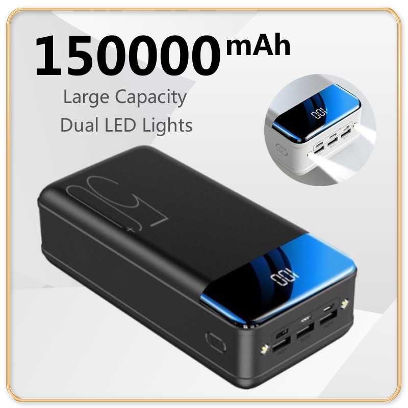 Original Power Bank 150000mAh Large Capacity Mirror Digital Display ...