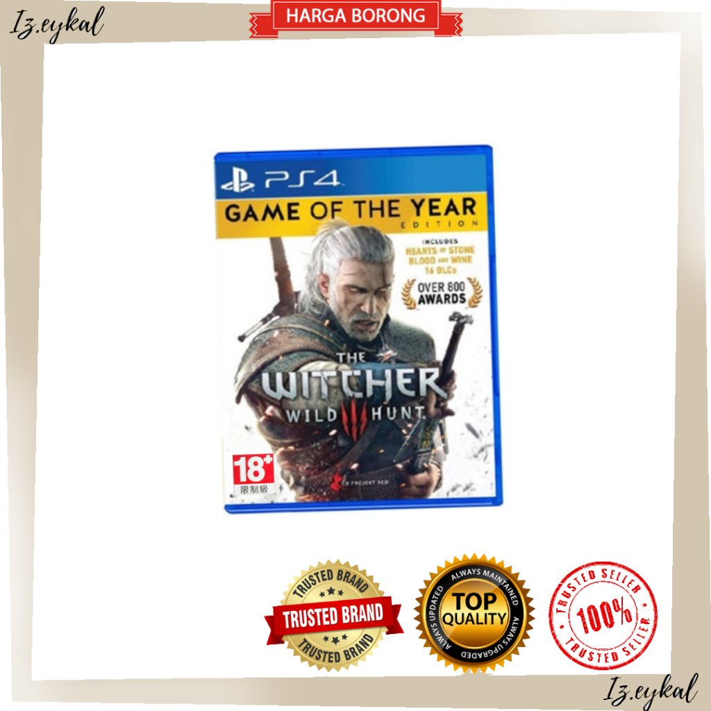 [PHYSICAL DISC] 🎉 CHEAPEST PS4 The Witcher 3 Wild Hunt Game Of The Year ...
