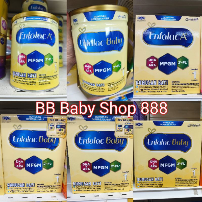 Susu Tepung Jenama Enfalac Baby step 1 @ 500g/900g/1.16kg/1.74kg/2.32kg ...