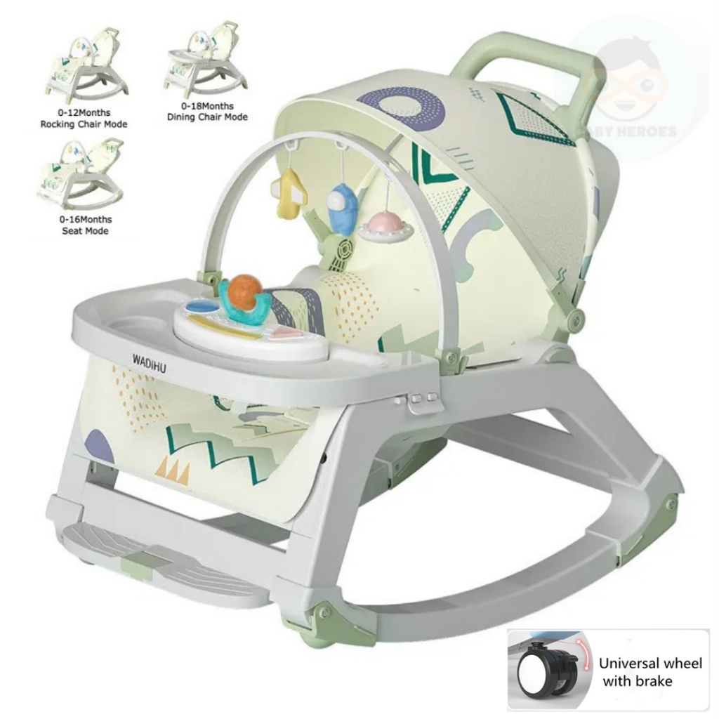 BABYHEROES 5 IN 1 Baby Rocking Bouncer Newborn Swing Sleeping Cradle ...