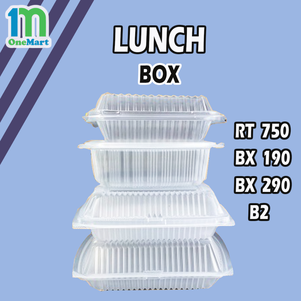 50pcs± Plastic Lunch Box Bento Box Benxon Bekas Plastik Chicken Chop ...