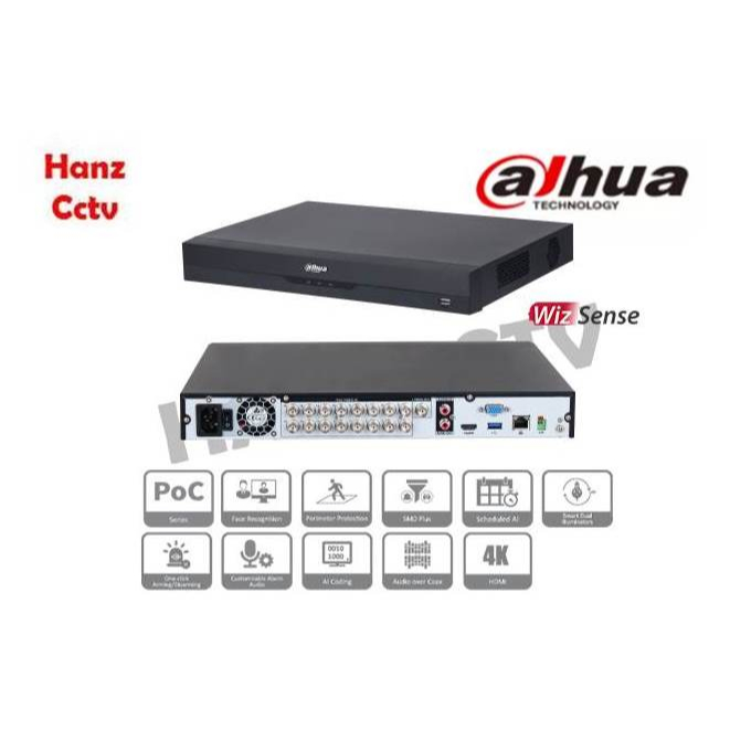 DAHUA XVR5216AN-4KL-I3-16P 16 Channels Penta-brid 4K-N/5MP 1U 2HDDs WizSense Digital Video ...
