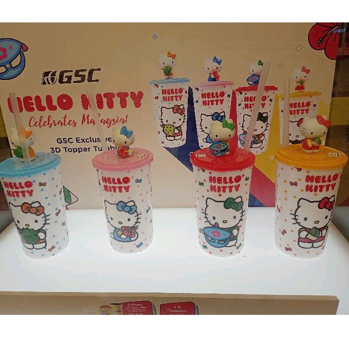 Original GSC Hello Kitty Malaysian Popcorn Bucket 3D Moulded Cup Red ...