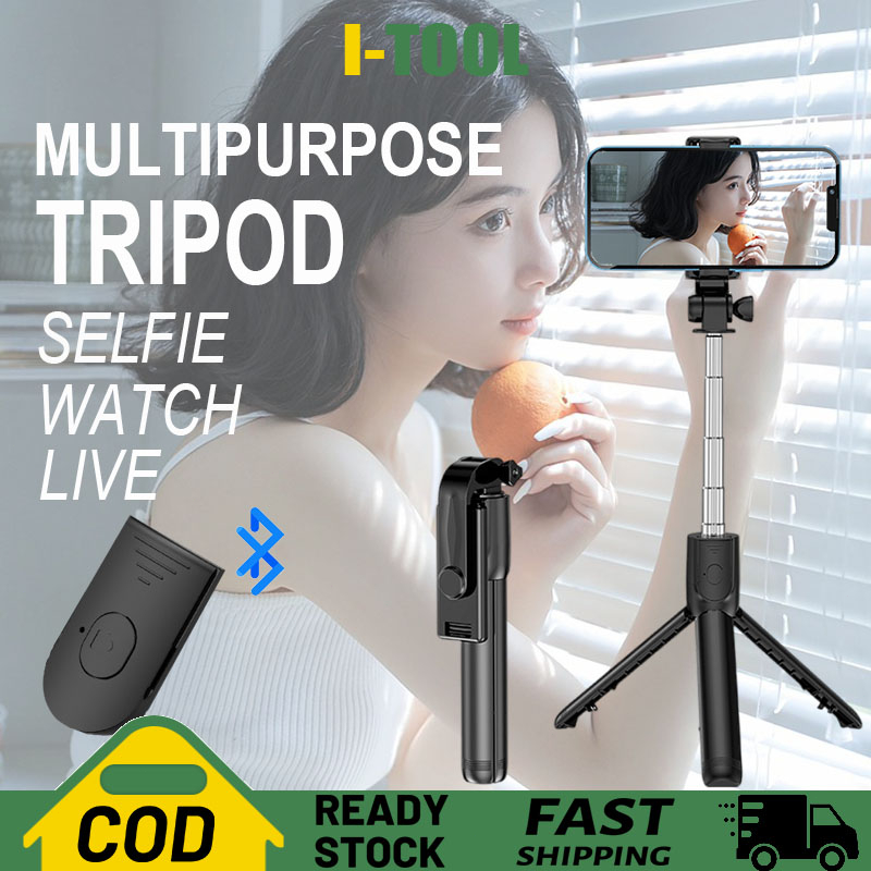 3in1 Bluetooth Selfie Stick 360° Rotate Monopod Tripod Remote Control ...