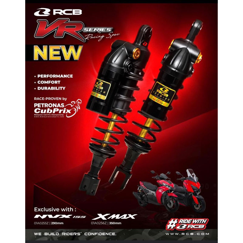 Xmax 250 / Nvx RCB NEW MODEL RACING ABSORBER VR SERIES 100%Original RCB ...