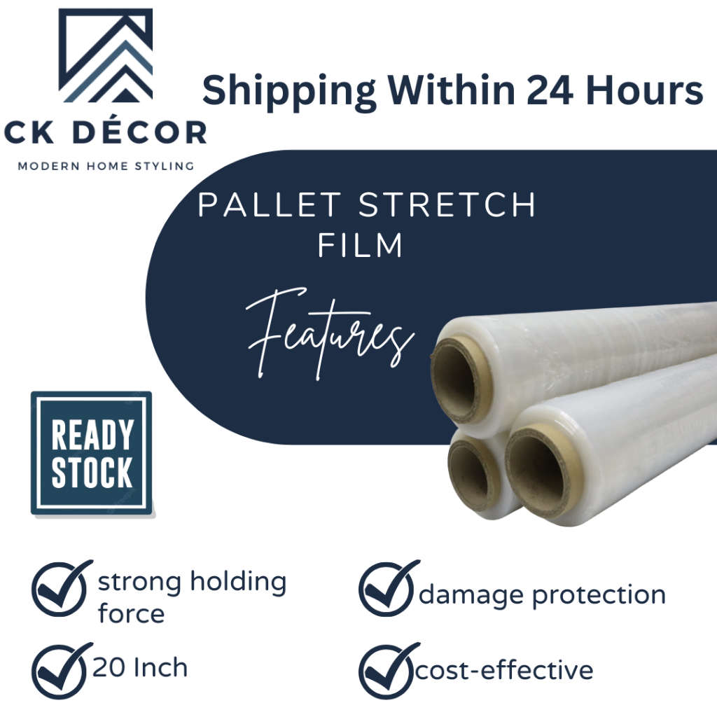 20 Inch Pallet Stretch Film Stretch Flim (ROLL)For Wrapping | Shopee ...