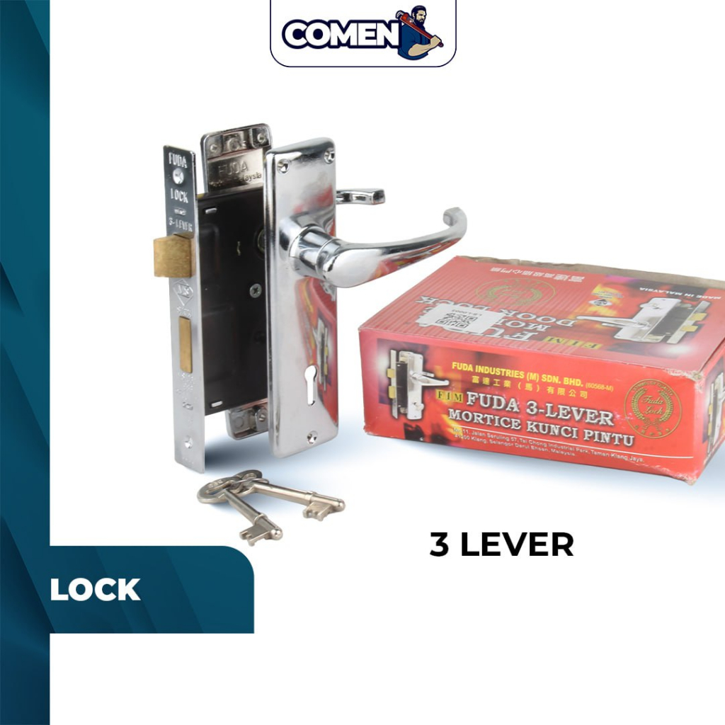 FUDA 3-Lever Mortice Door Lock Mortise Grill Door 3 Level Door Lever ...