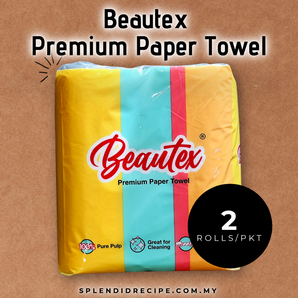2 ply Beautex Multi Purpose Kitchen Towels (60 Sheets x 2 Rolls ...