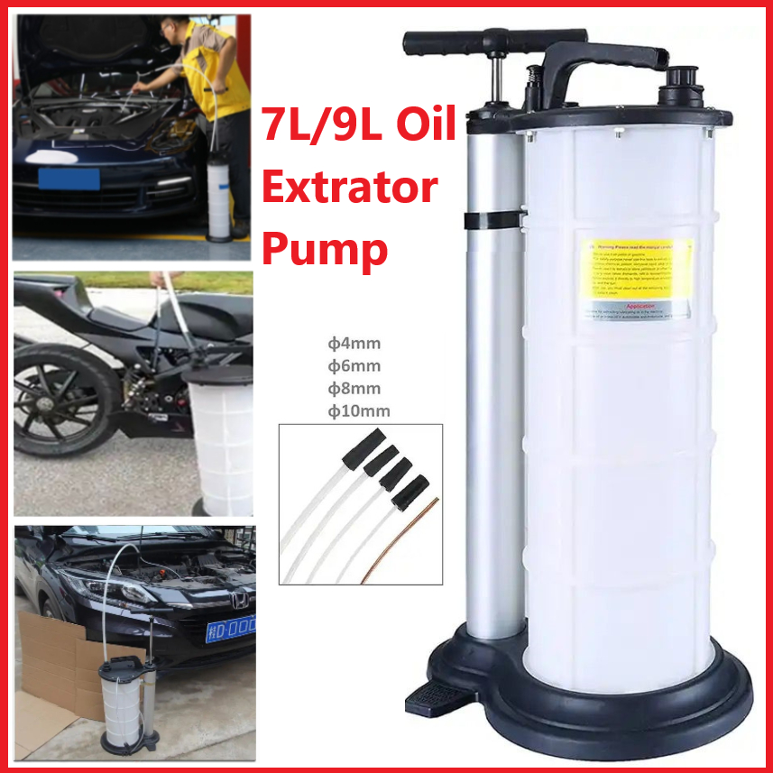 7L 9L Oil Extractor Pump Tool Manual & Pneumatic Oil Pump Suction Vacuum Oil Petrol Fluid ...