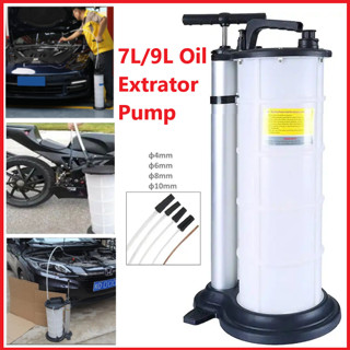 7L 9L Oil Extractor Pump Tool Manual & Pneumatic Oil Pump Suction Vacuum Oil Petrol Fluid ...