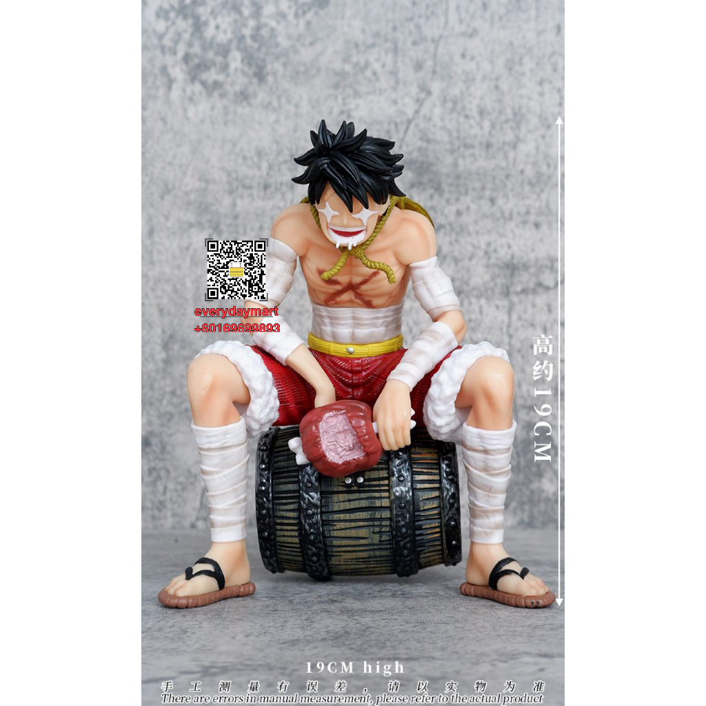 ONE PIECE💥MONKEY D. LUFFY 19cm THREE FACES SITTING POSE💥ACTION FIGURE ...