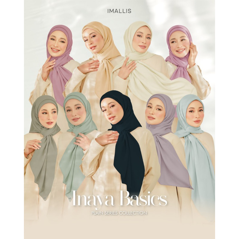 🌸IMALLIS Tudung Bawal Inaya Basic Plain Bidang 50 | Shopee Malaysia