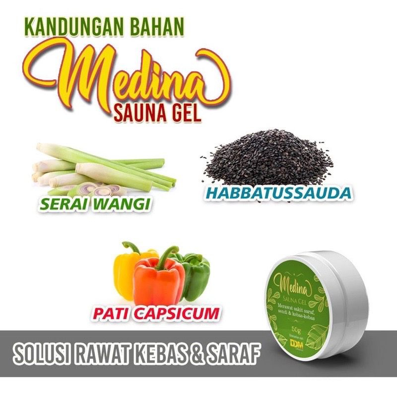 Medina Sauna Gel - Gel Saraf Original HQ Medina Group | Shopee Malaysia