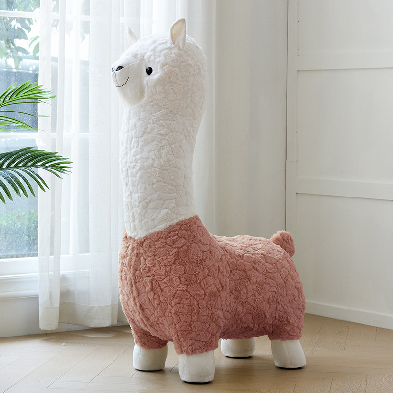 Creative Alpaca Stool Animal Seat Animal Stool Living Room Floor Stand ...