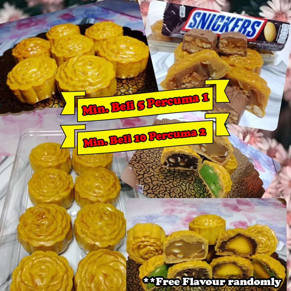 (HALAL) Mooncake / Kek Bulan 50 gram Homemade Sedap 🥮 (4cm) - Moon Cake ...