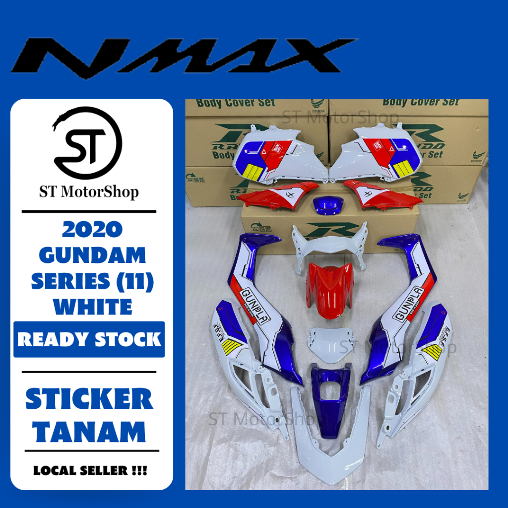 YAMAHA N-MAX NMAX 2020 GUNDAM SERIES (11) WHITE COVER SET (STICKER ...