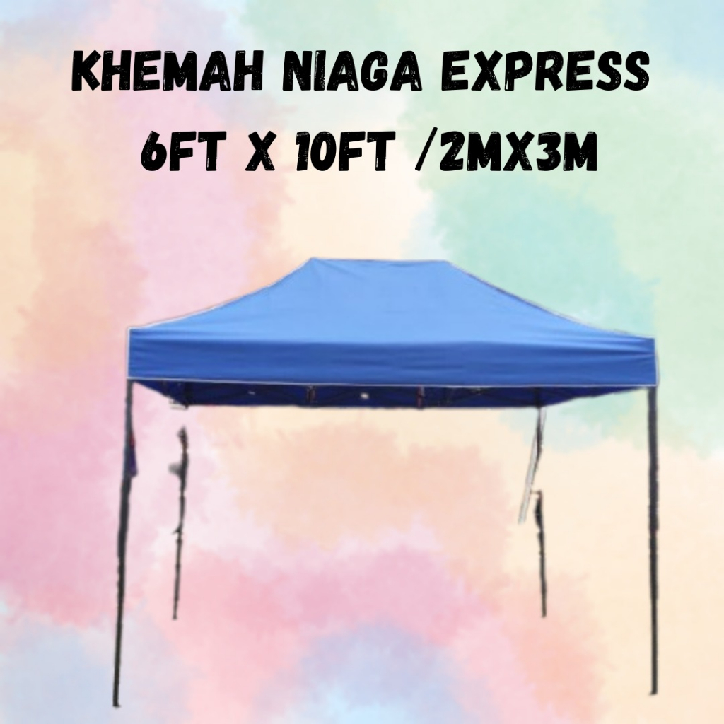 KHEMAH NIAGA EXPRESS 6FT X 10FT / 2M X 3M BESI BULAT | Shopee Malaysia
