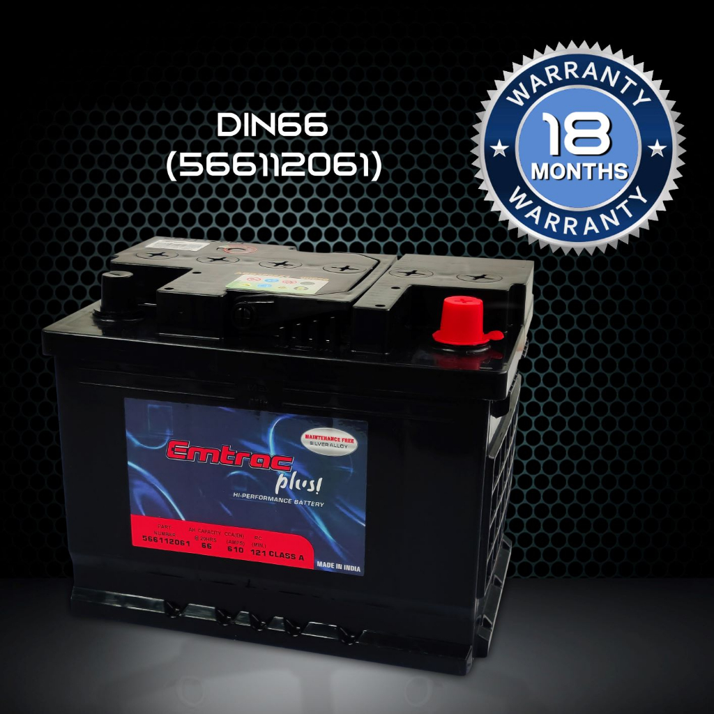 EMTRAC PLUS DIN66 (566112061) CAR BATTERY | Shopee Malaysia