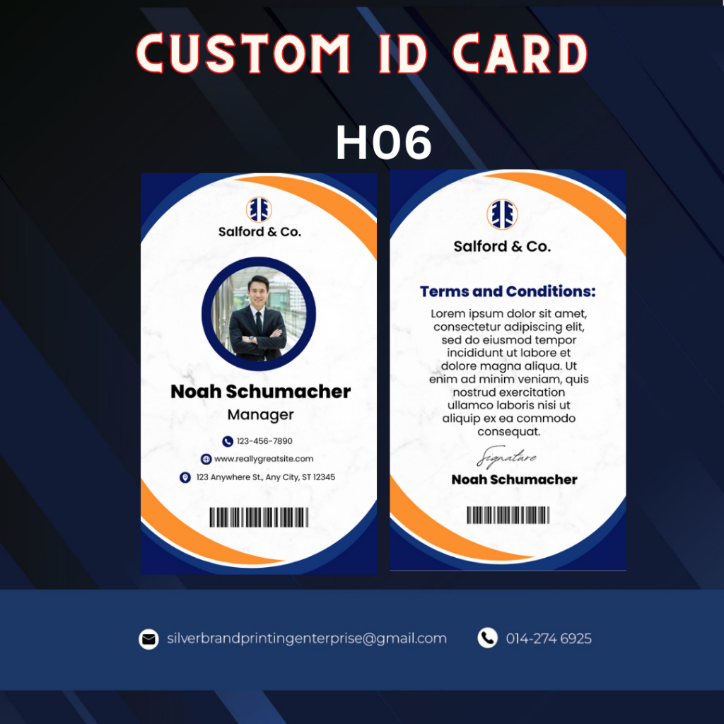 CUSTOM EMPLOYEE ID CARD / MEMBERSHIP VIP ID CARD PVC CARD FULL PRINTING ...