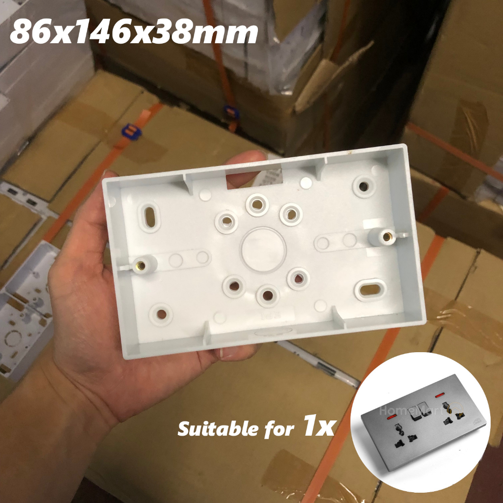PVC Box Surface Nut Box | Electrical Box | Conceal Base | Wall Switch ...