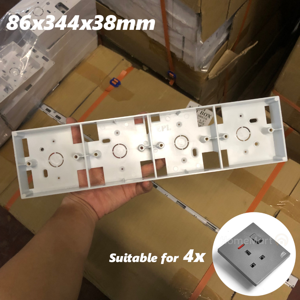 PVC Box Surface Nut Box | Electrical Box | Conceal Base | Wall Switch ...