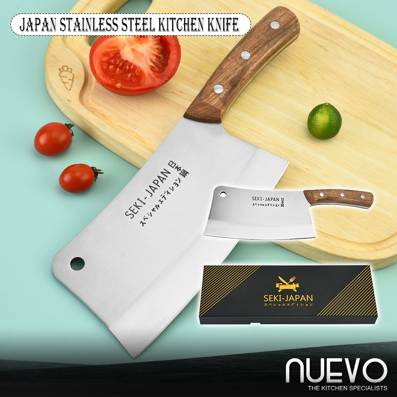 Japan Stainless Steel Kitchen Knife Thicken Bone Chopper Knife Cut Bone ...