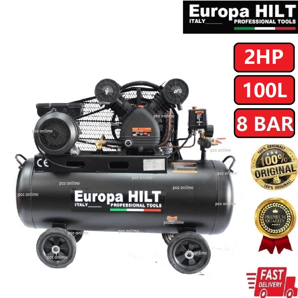 Europa HILT Air Compressor|Compressor Angin EA512-15A 2HP 100L 8 BAR/EA652-22C 3HP 120L 8BAR ...