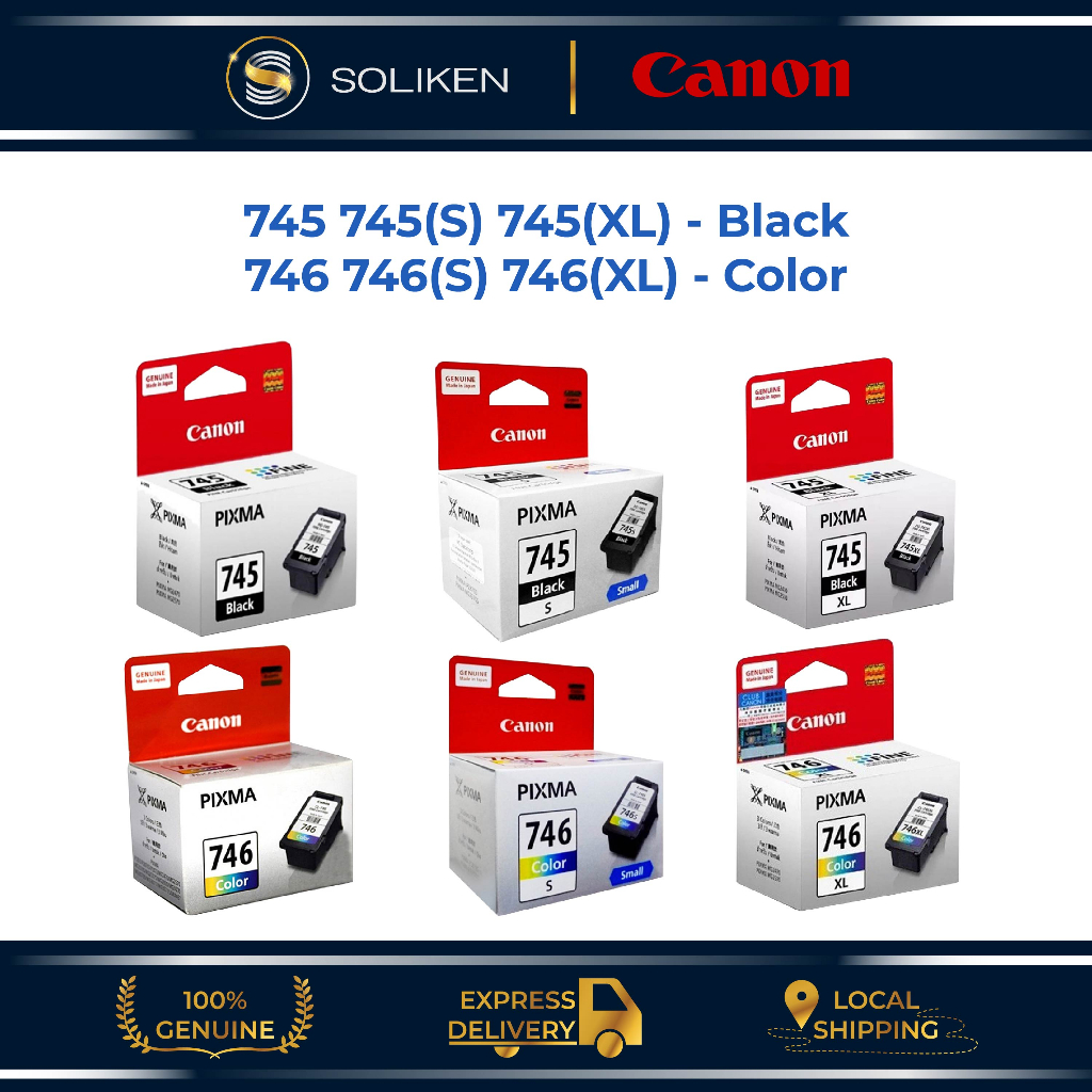 Canon PG-745 745S 745XL CL746 746S 746XL Black Genuine Ink Cartridge ...
