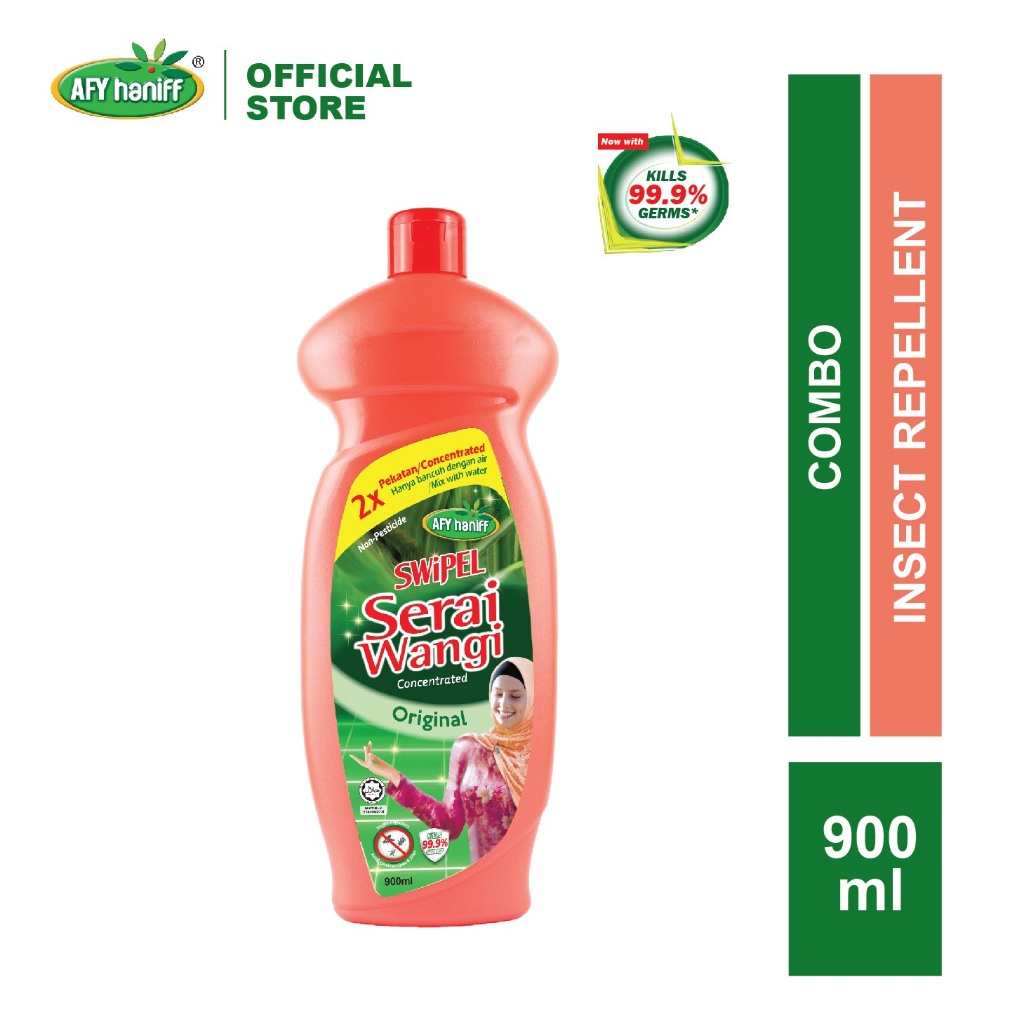 Pati Serai Wangi 900ml Afy Haniff SWiPEL® Concentrated Liquid Surface Cleaner with Insect ...