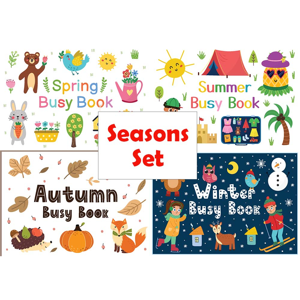 PDF] Seasons Set Spring Summer Autumn Winter Busy Quiet Book Learning ...