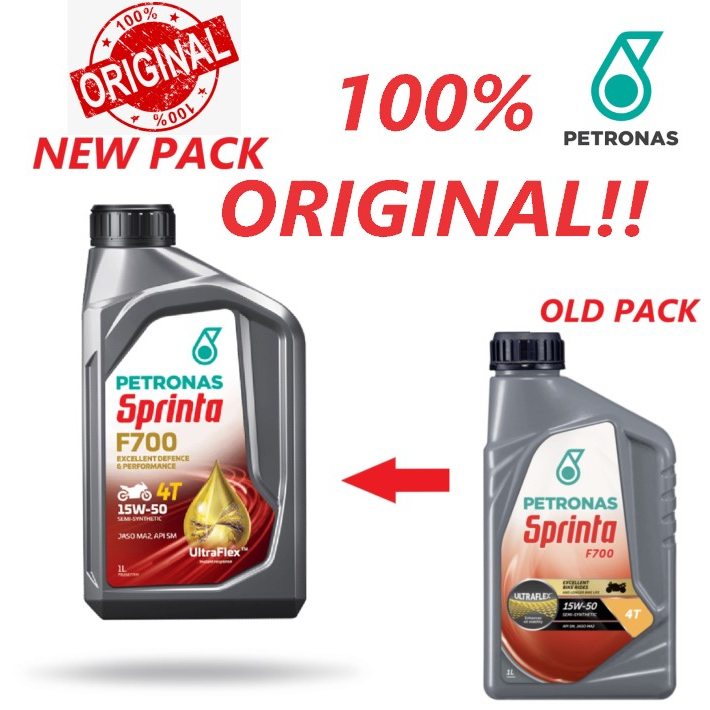 100% ORIGINAL PETRONAS ENGINE OIL MOTOR PETRONAS SPRINTA F700 4T 15W50 ...