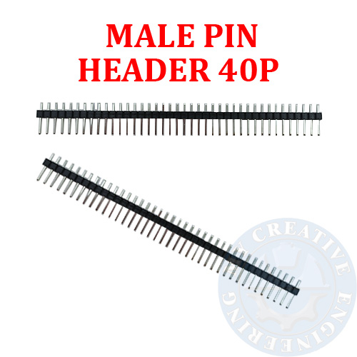 Single Row Straight Pin Header Male to Male 2.54mm Pitch Breakable 40P ...