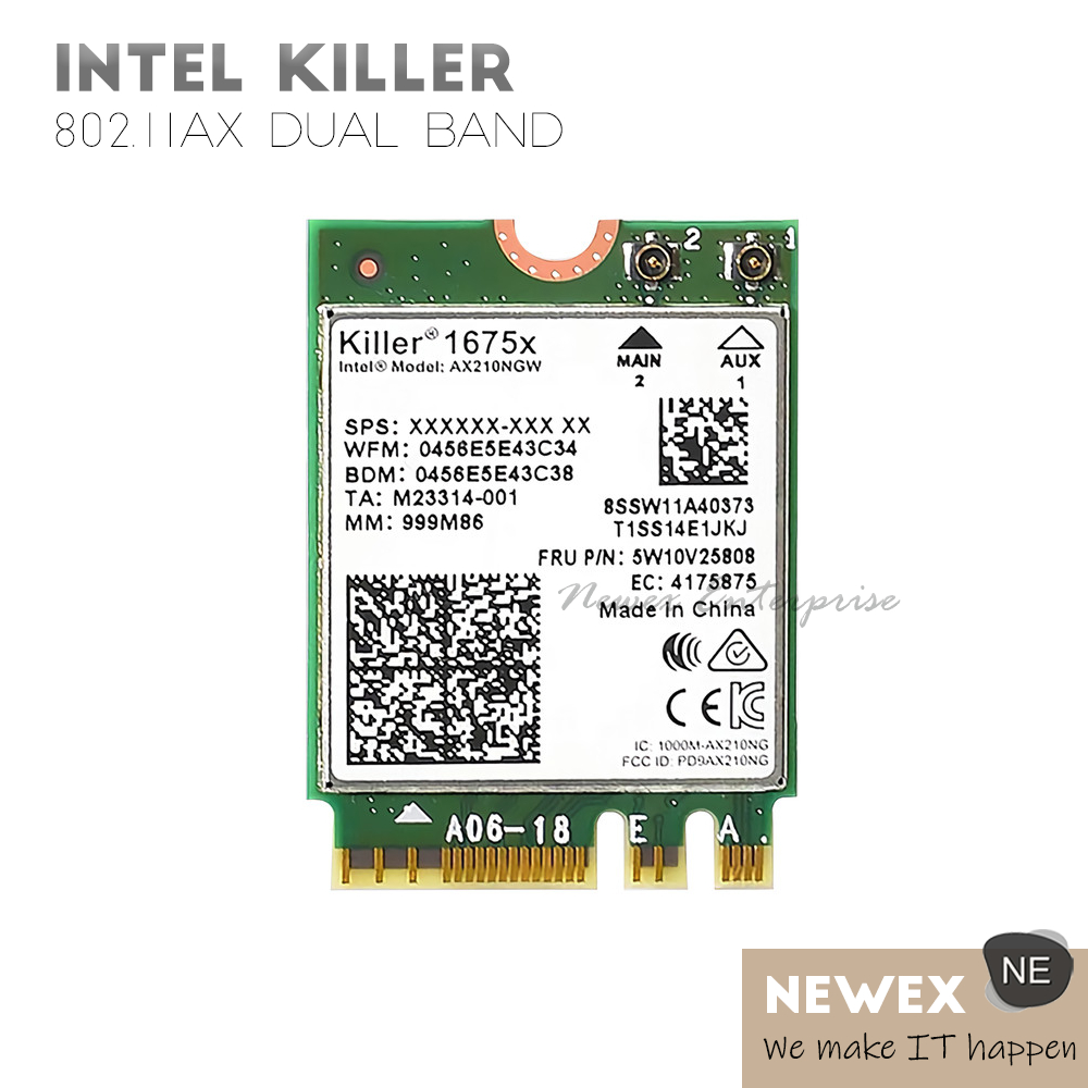 Intel Wi-Fi 6 Killer 1650X | 1650i | 1675x 802.11ax Dual Band MU-MIMO ...