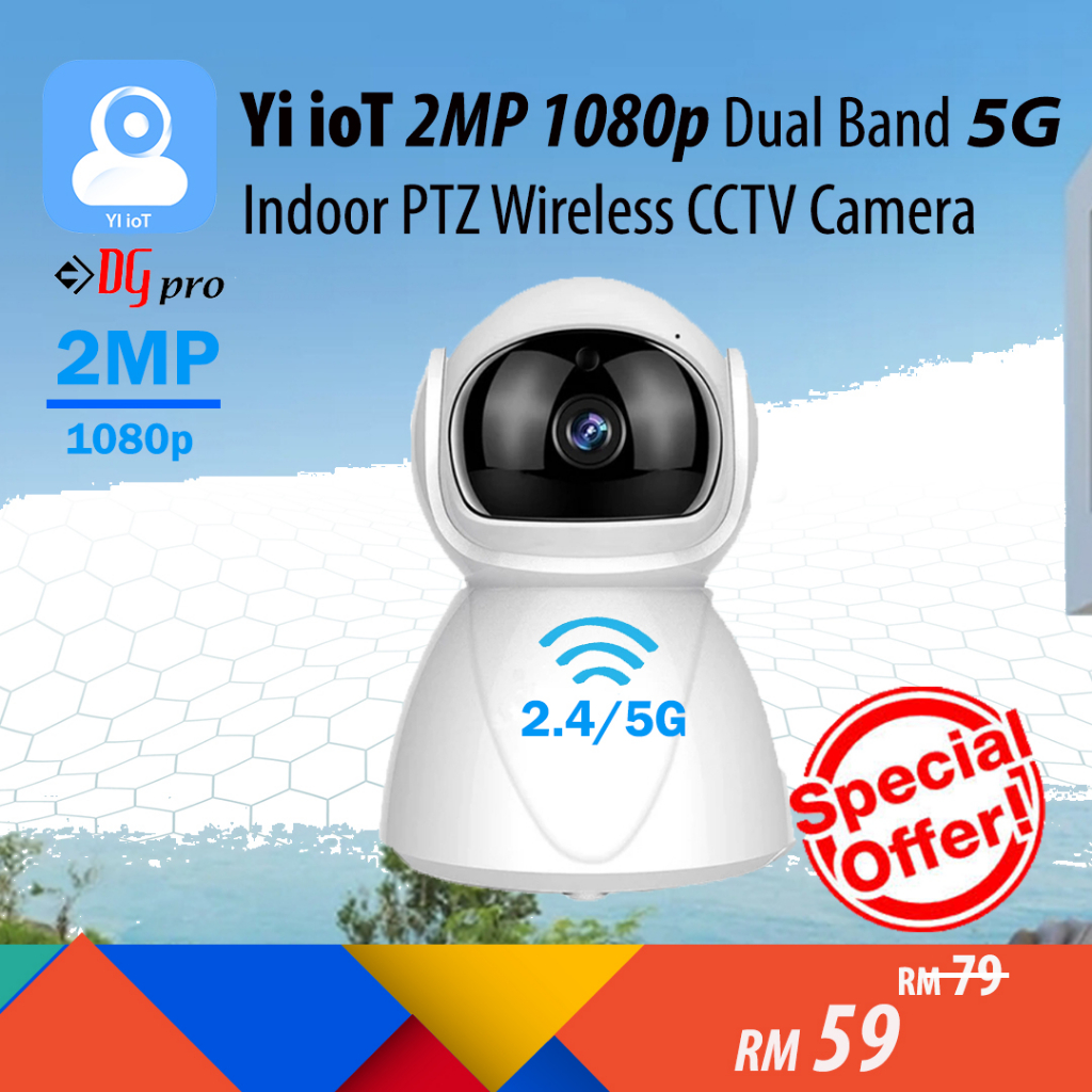[OFFER] Yi iot 5G / 2.4G Dual Band 2MP 1080P Indoor PTZ 360 Degree ...