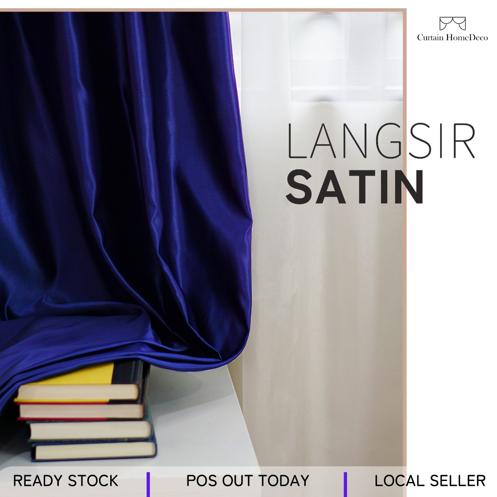 May15 LTD| Langsir Warna Blue Colour Curtain Ready Stock Siap Jahit ...