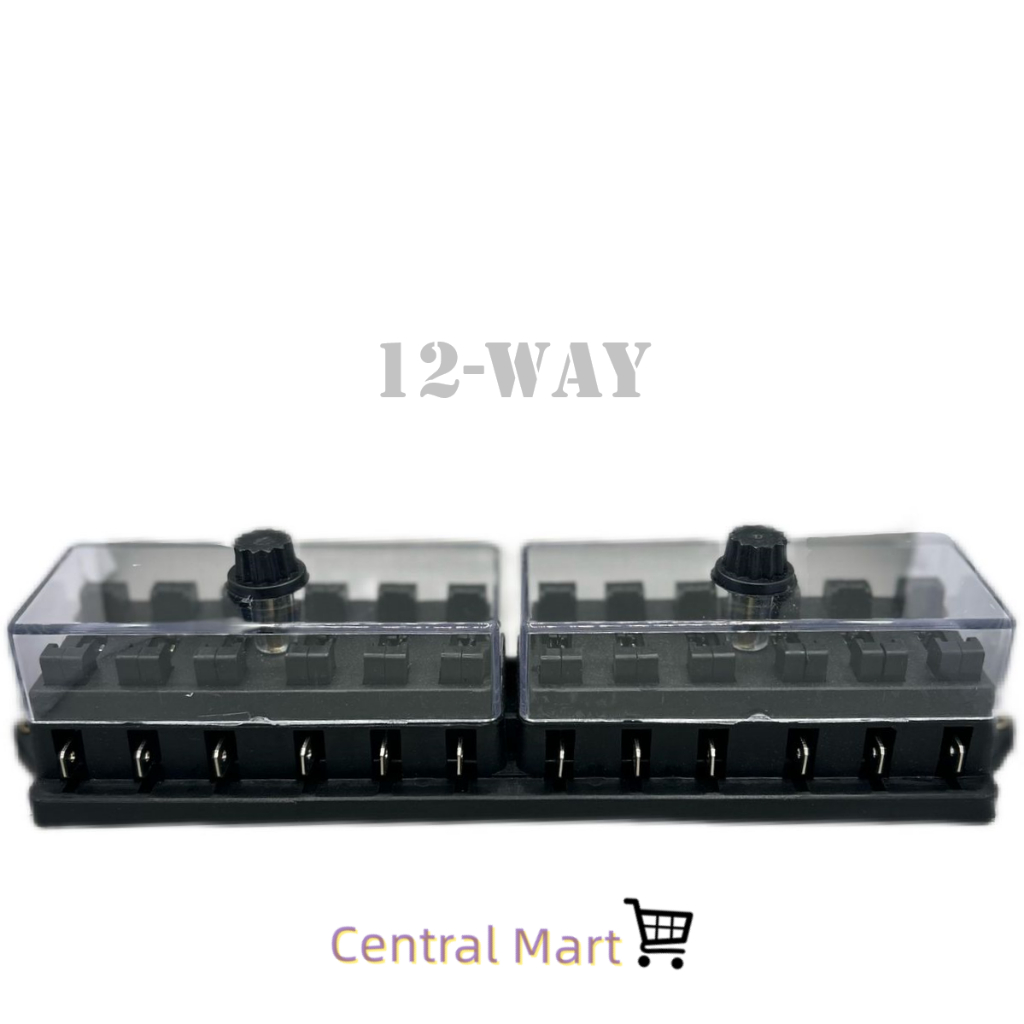 12 Way Fuse Box with Transparent Plastic Cover | Shopee Malaysia