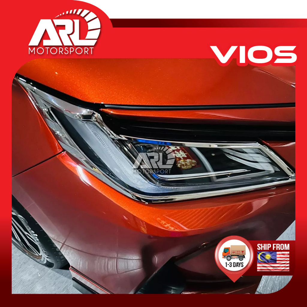Toyota Vios AC100 NGC102 4th Gen Headlamp Lining Stylish Cover Chrome ...