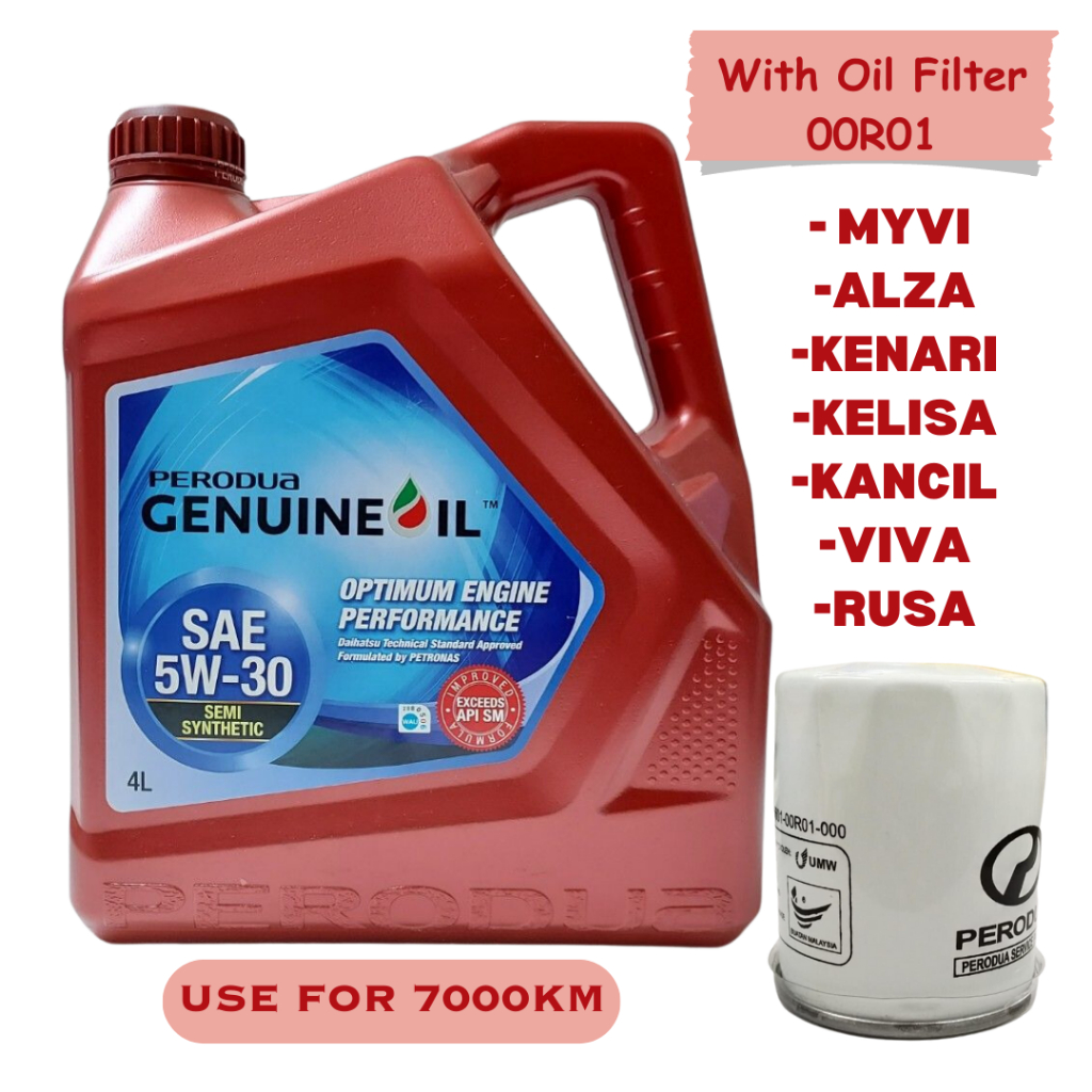 NEW ORI PERODUA SEMI 5W30 4L MYVI AXIA BEZZA ALZA ARUZ VIVA KENARI ...