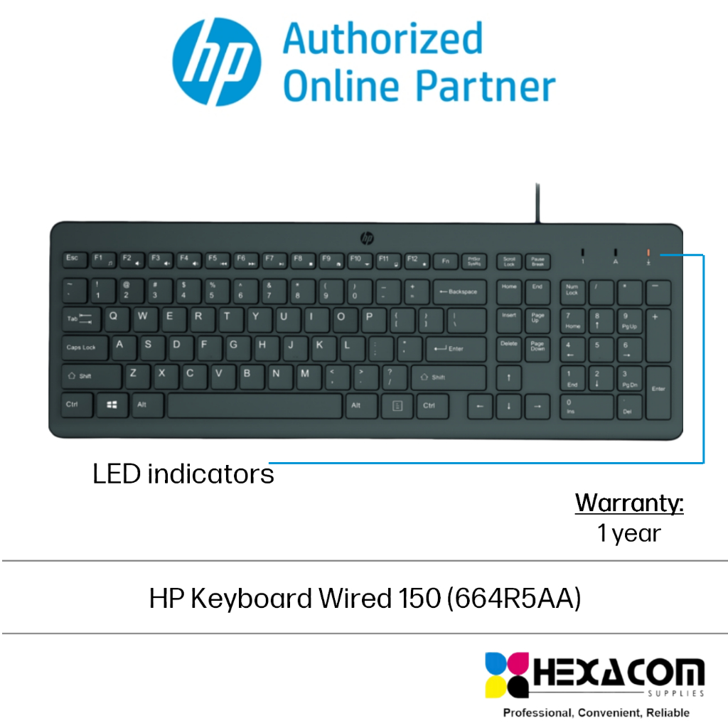 HP Keyboard Wired 150 (664R5AA) | Shopee Malaysia