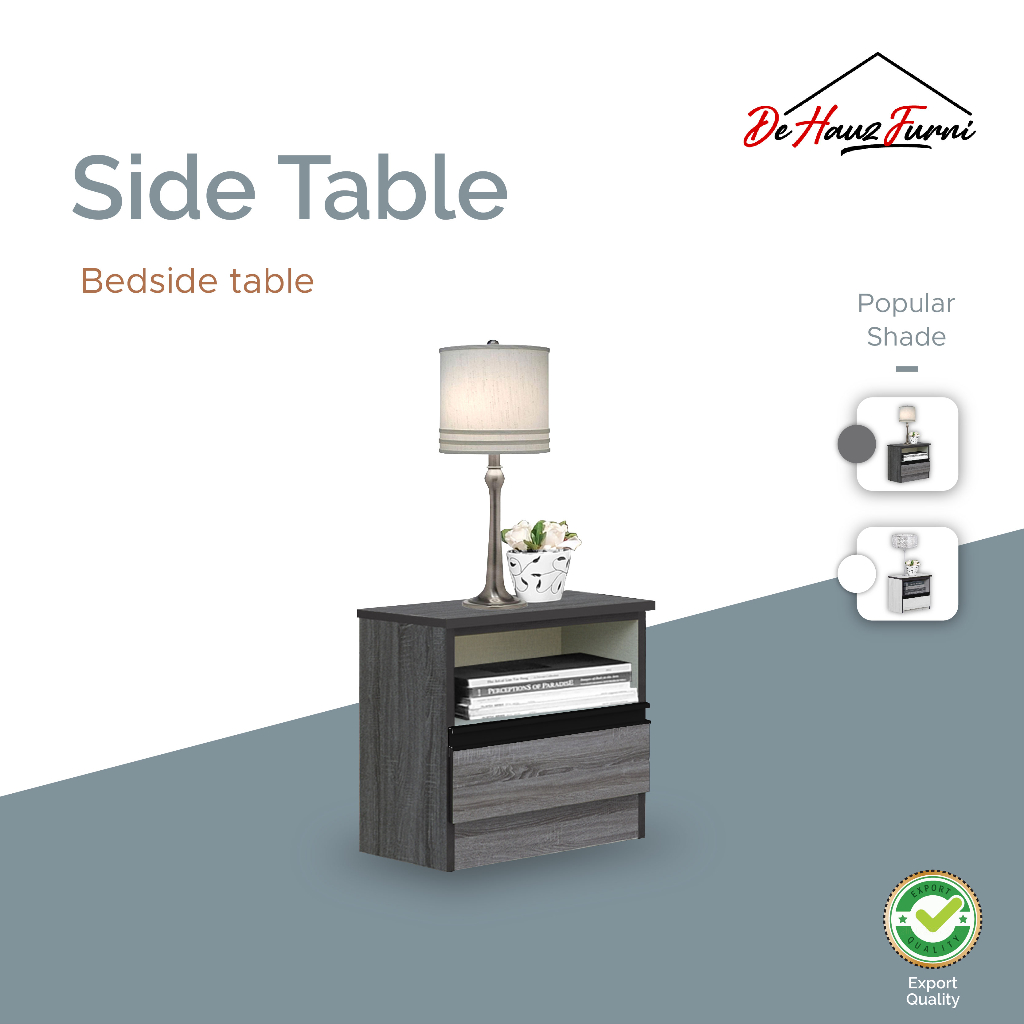 【𝐃𝐞𝐇𝐚𝐮𝐳_𝐅𝐮𝐫𝐧𝐢】Melamine Side Table / Almari Tepi Katil Laci | Shopee ...