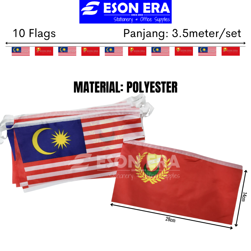 Bendera Malaysia Flag Bundle Bunting Flag Malaysia Banting | Shopee ...