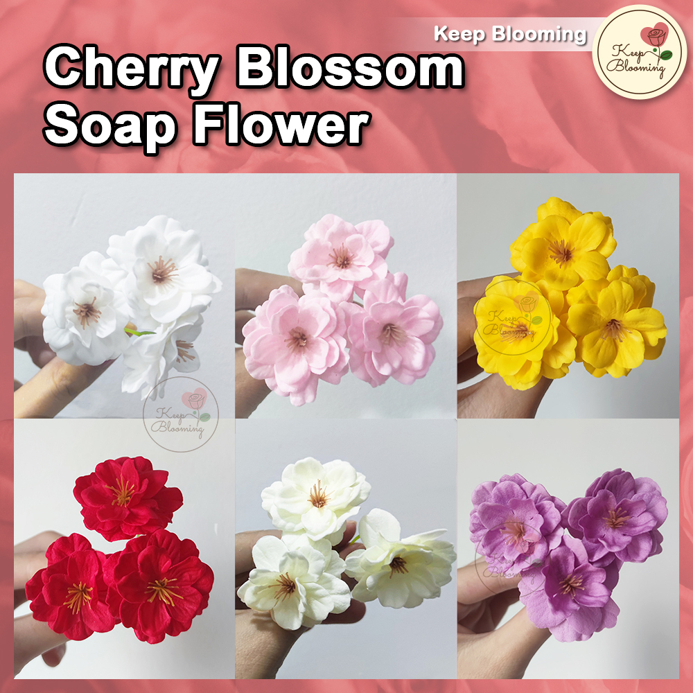 Cherry Blossom Soap Flower (1 Pcs) Sakura Premium Quality Bunga Sabun ...
