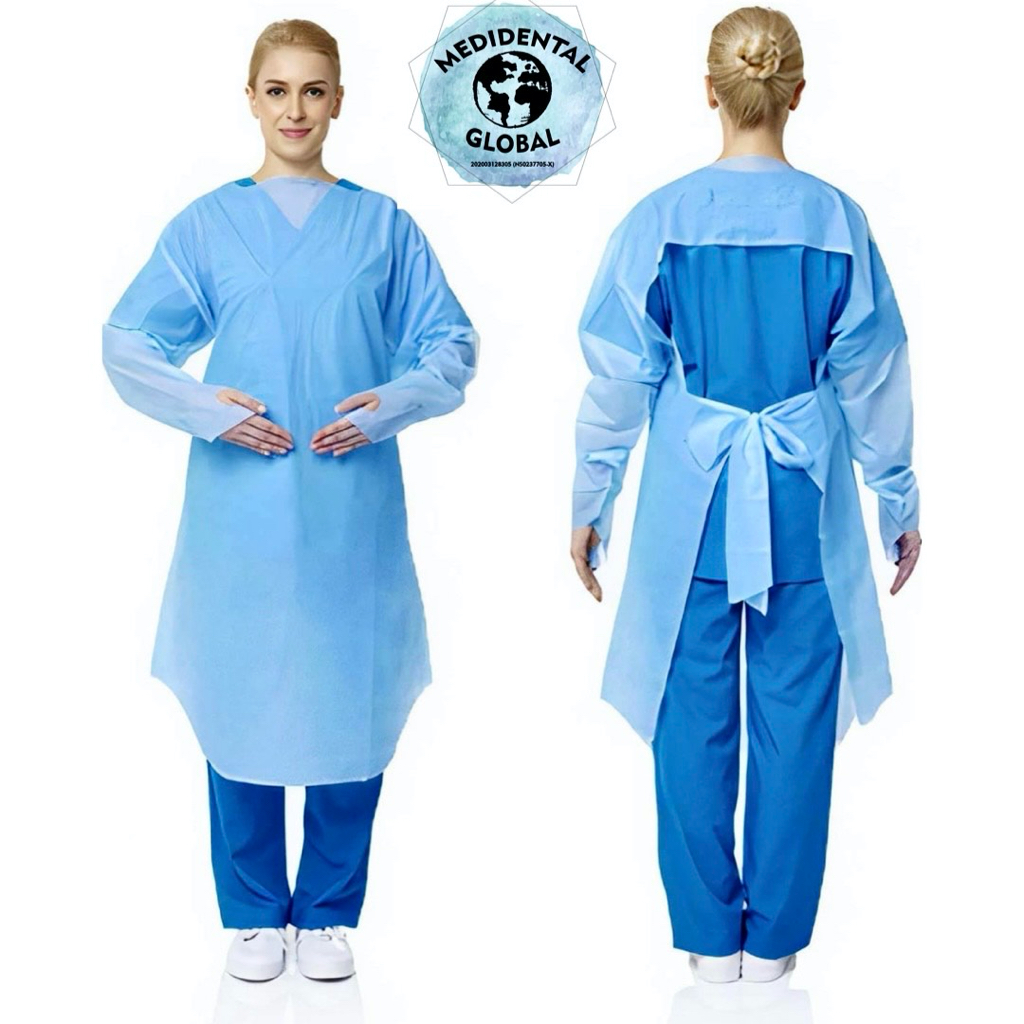 Medical CPE Isolation Gown Plastic Apron PPE Suit ( High Grade ...