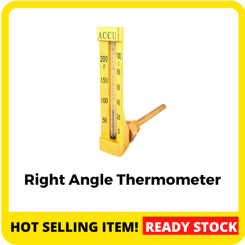 Brass Right Angle Type Connection Angular Board Thermometer | Shopee ...