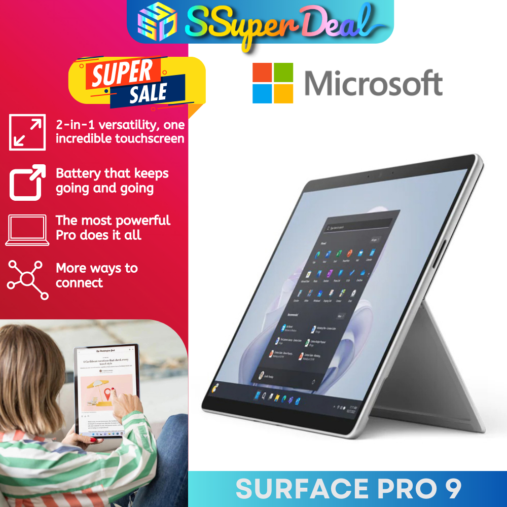 Microsoft Surface Pro 9 2-in-1 versatility, laptop power, tablet ...