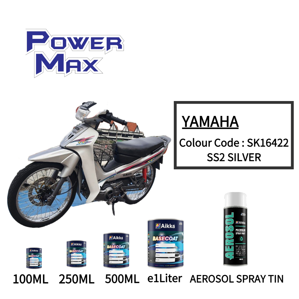 AIKKA SK16422 YAMAHA SS2 SILVER 2K MOTOR PAINT | Shopee Malaysia