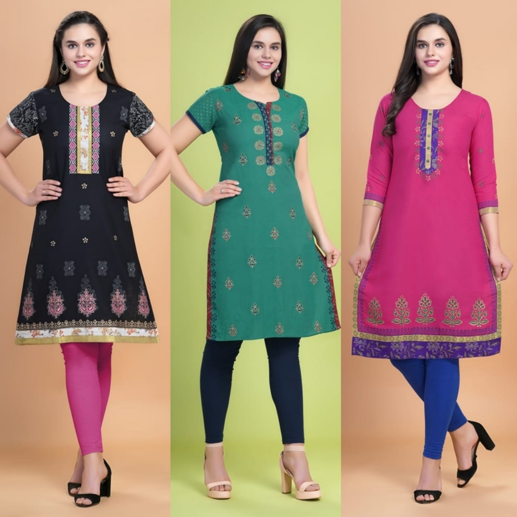 Jeel Cotton Kurti Size S to 3XL | Shopee Malaysia