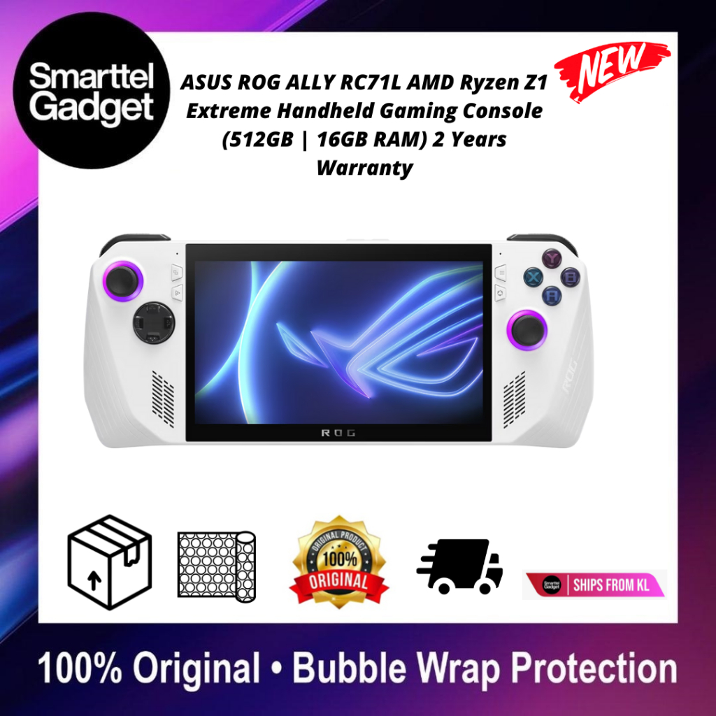 ASUS ROG ALLY RC71L AMD Ryzen Z1 Extreme Handheld Gaming Console (512GB ...